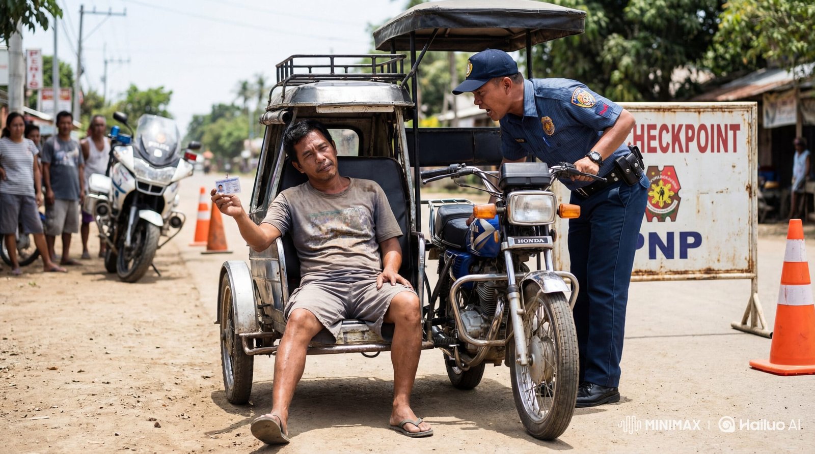 INIPIT NG PULIS ANG LALAKI SA TRICYCLE—PERO NANG MAGPAKITA NG MILITARY ...