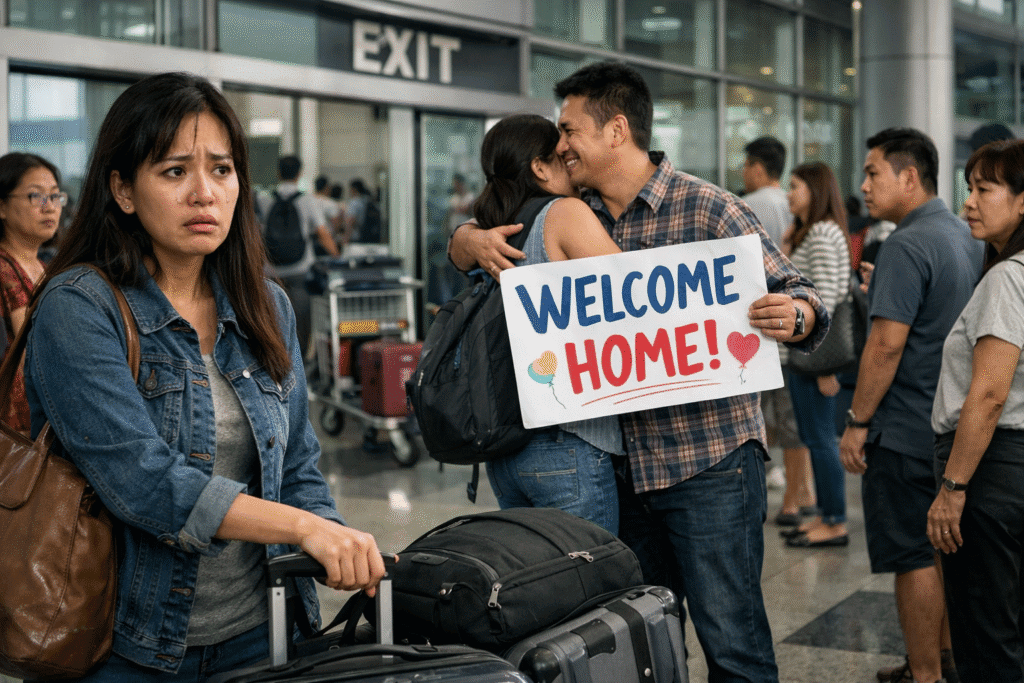 NATULALA ANG ISANG OFW SA NAIA NANG MAKITA ANG KANYANG ASAWA NA MAY ...